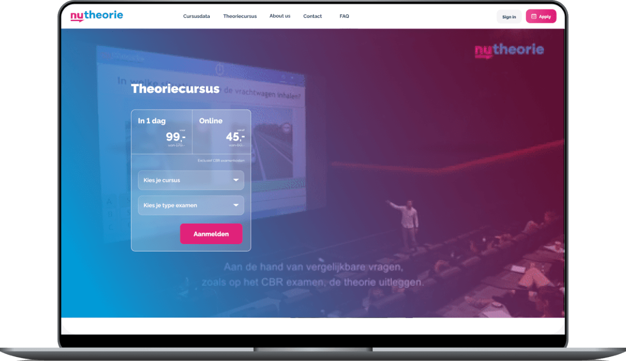 NuTheorie is a leading Dutch driving school with a unique methodology of teaching driving theory ...